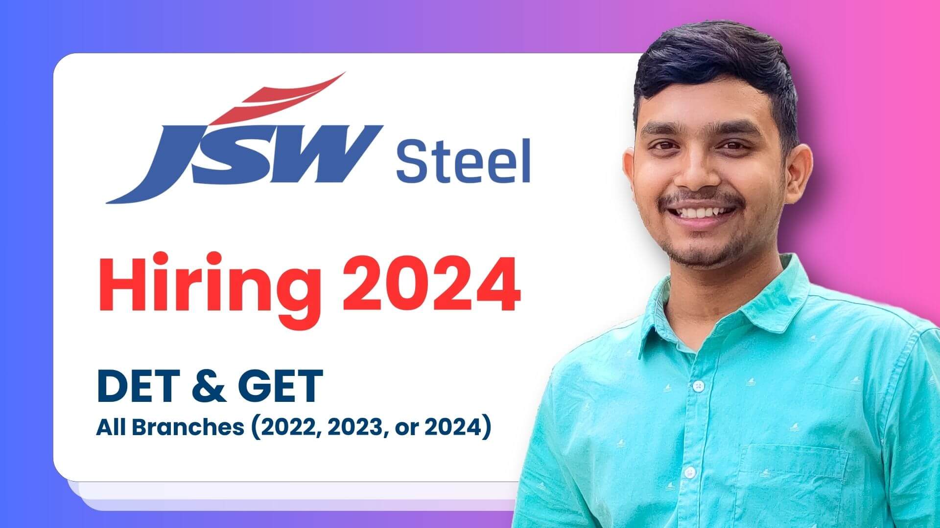 JSW Steel Dolvi Works - GET & DET Recruitment 2024 - Polytechnic Walle